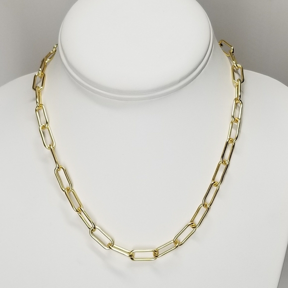 Jewelry | New Matte Gold Paperclip Links Toggle Necklace | Poshmark